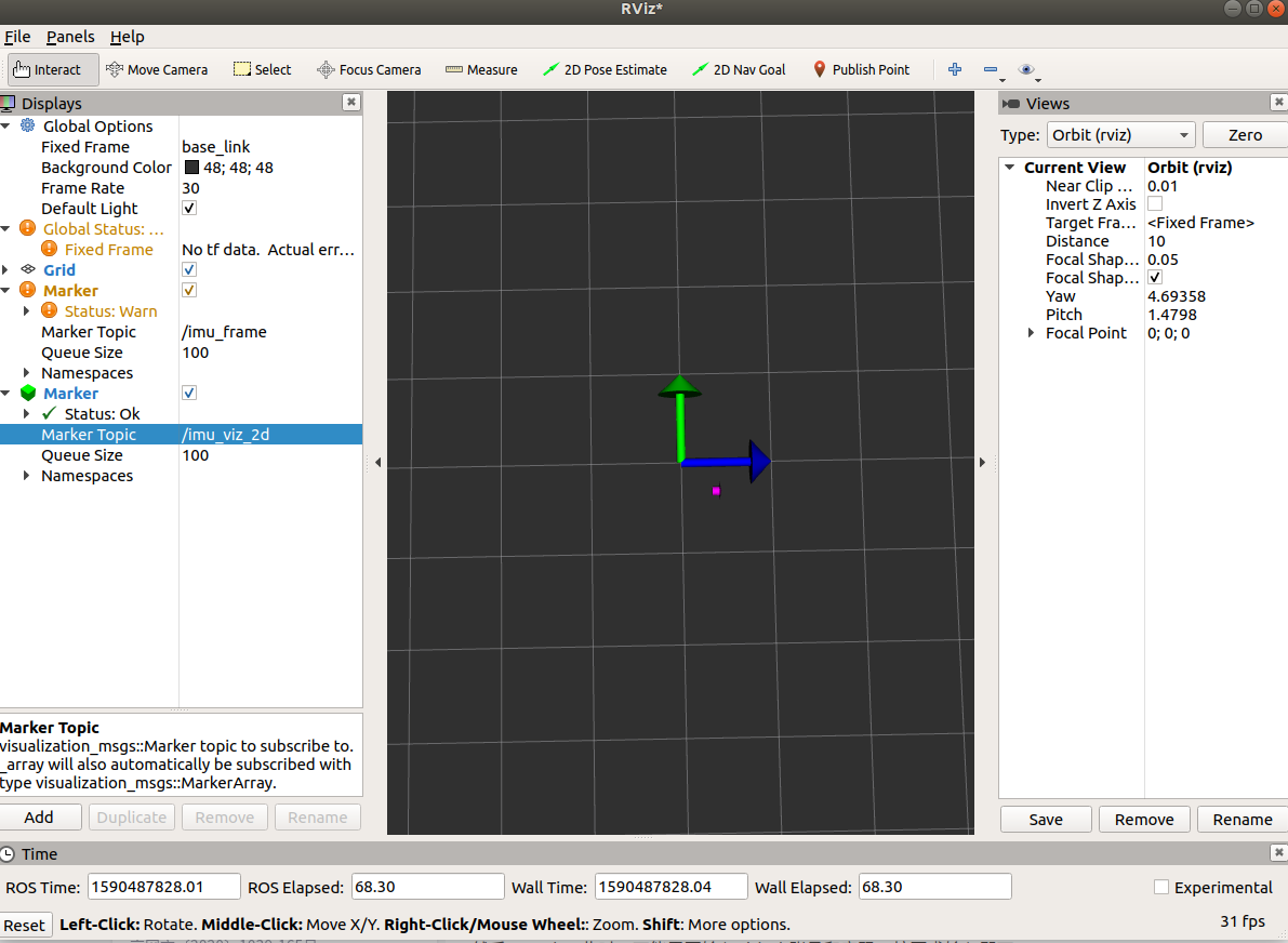 【ROS博客】从零开始的IMU信息2D可视化方法,ROS,RVIZ - 知乎