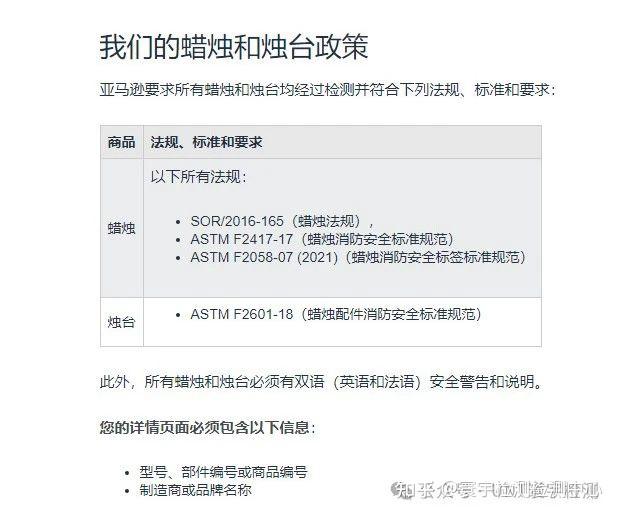 亚马逊蜡烛ASTM F2417-17（蜡烛消防安全标准规范） - 知乎