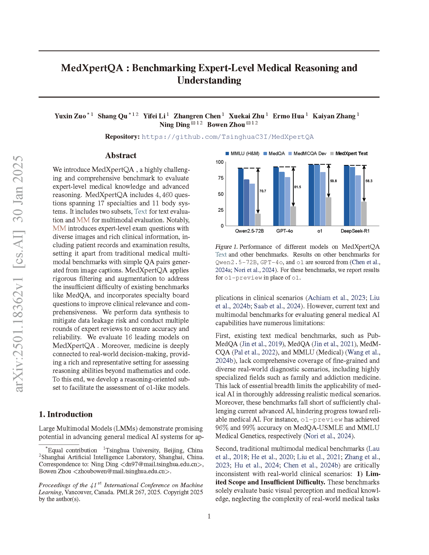 清华大学团队发布 MedXpertQA以评估医疗多模态大模型（LMM）性能 - 知乎