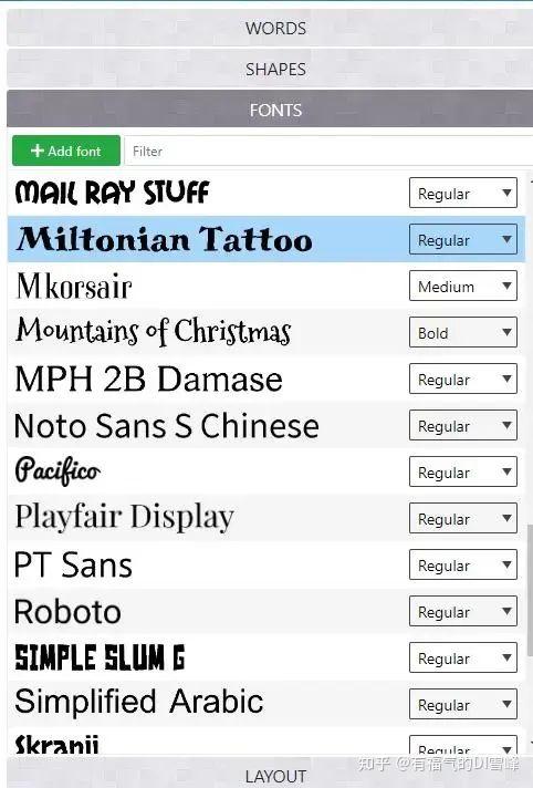 分享一个可以生成漂亮词云的工具：Wordart - 知乎