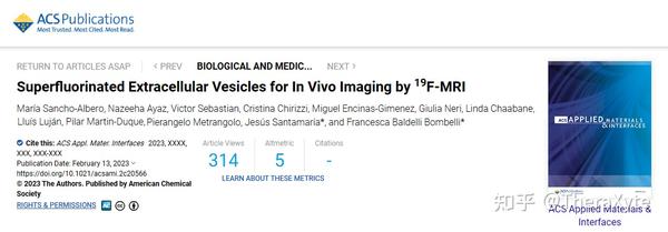 19F-磁共振成像用于外泌体示踪 - 知乎
