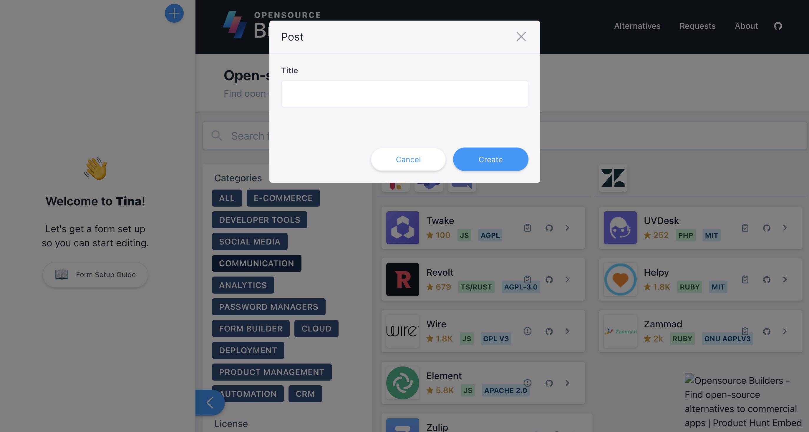 分享! opensource.builders——为您喜爱的应用程序查找开源替代方案 - 知乎