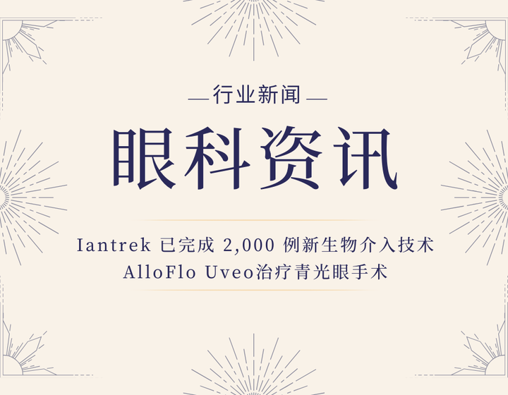 Iantrek 已完成 2,000 例新生物介入技术 AlloFlo Uveo治疗青光眼手术 - 知乎