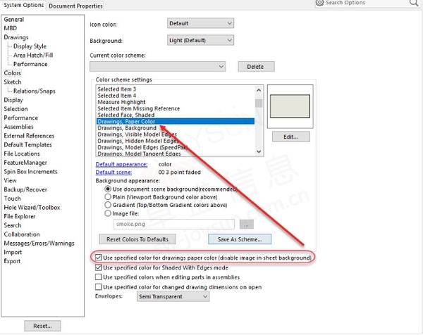 如何更改SOLIDWORKS 工程图背景外观 - 知乎