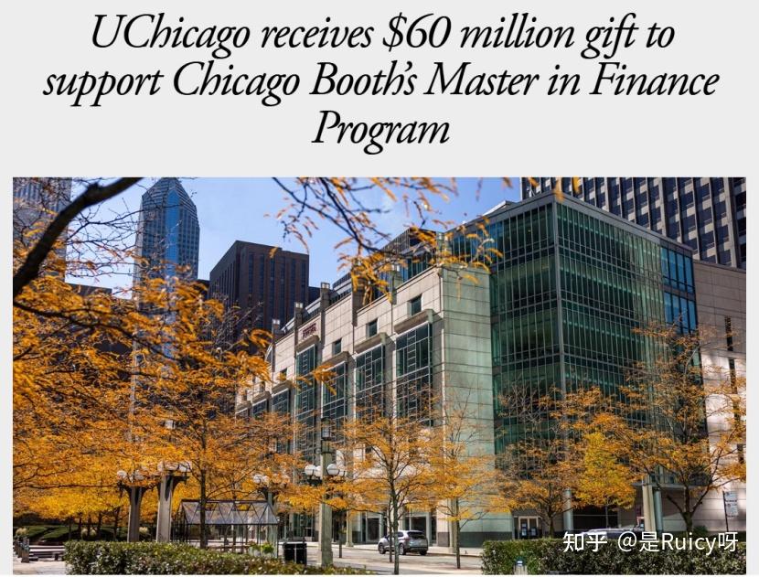 芝加哥大学商学院开设新的金融硕士项目 - 知乎