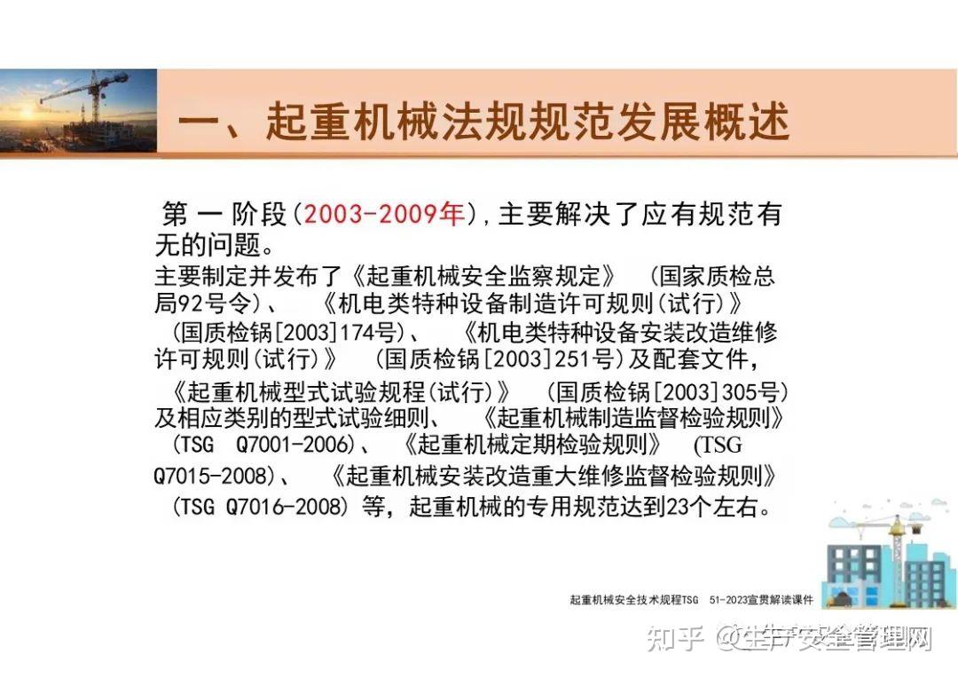 【ppt】TSG 51-2023 起重机械安全技术规程解读（103页） - 知乎