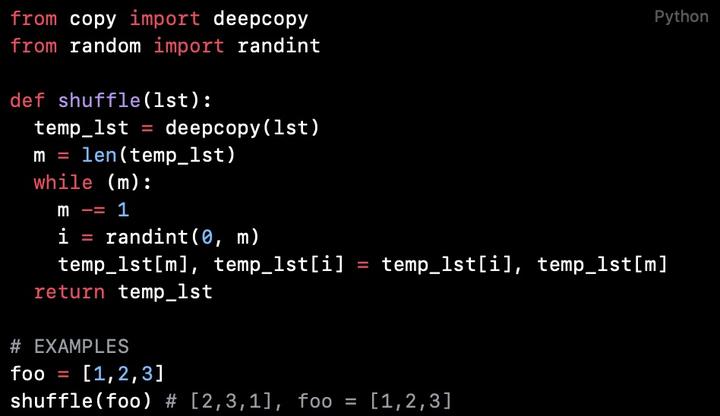Python代码阅读（第10篇）：随机打乱列表元素 - 知乎