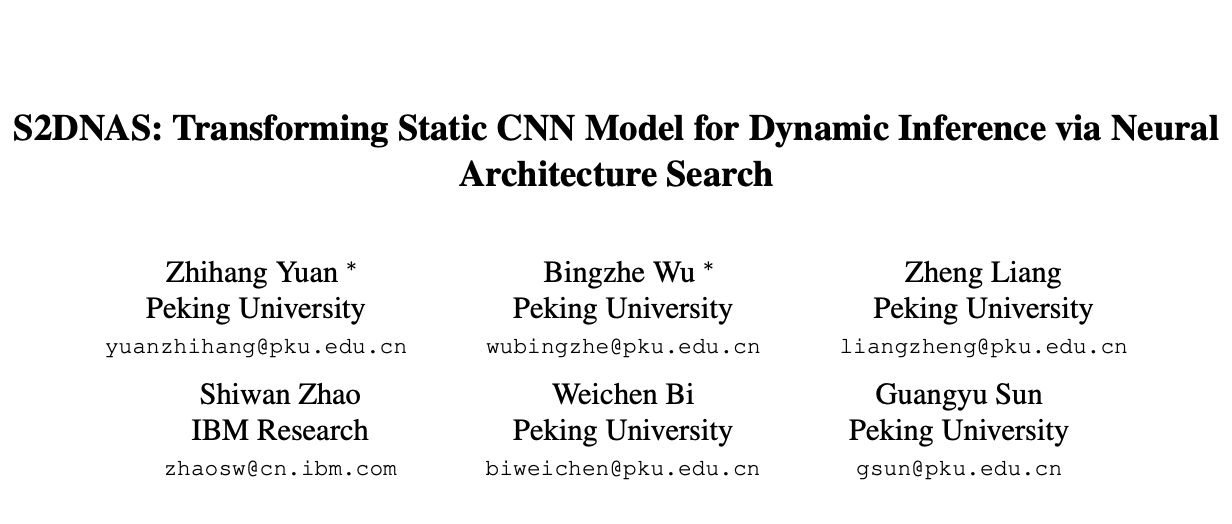 S2DNAS：北大提出动态推理网络搜索，加速推理，可转换任意网络 | ECCV 2020 Oral - 知乎