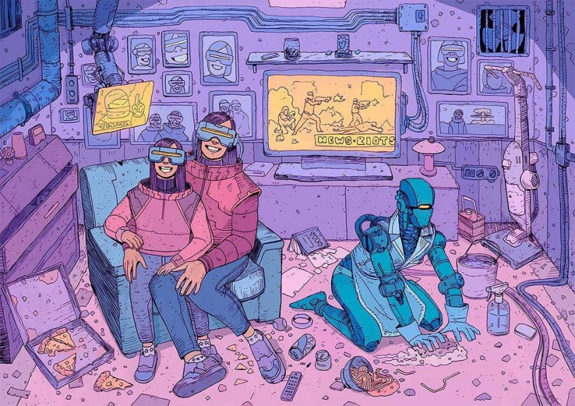 妙笔成画—画师推荐：Death Burger—赛博朋克来袭！ - 知乎