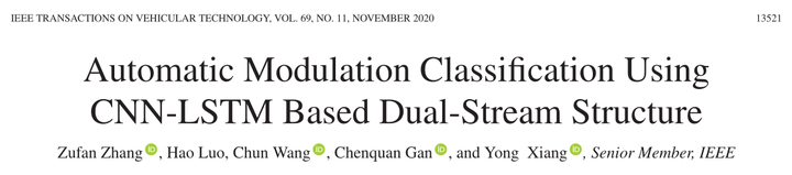 使用基于CNN-LSTM的双流结构的自动调制分类 - 知乎