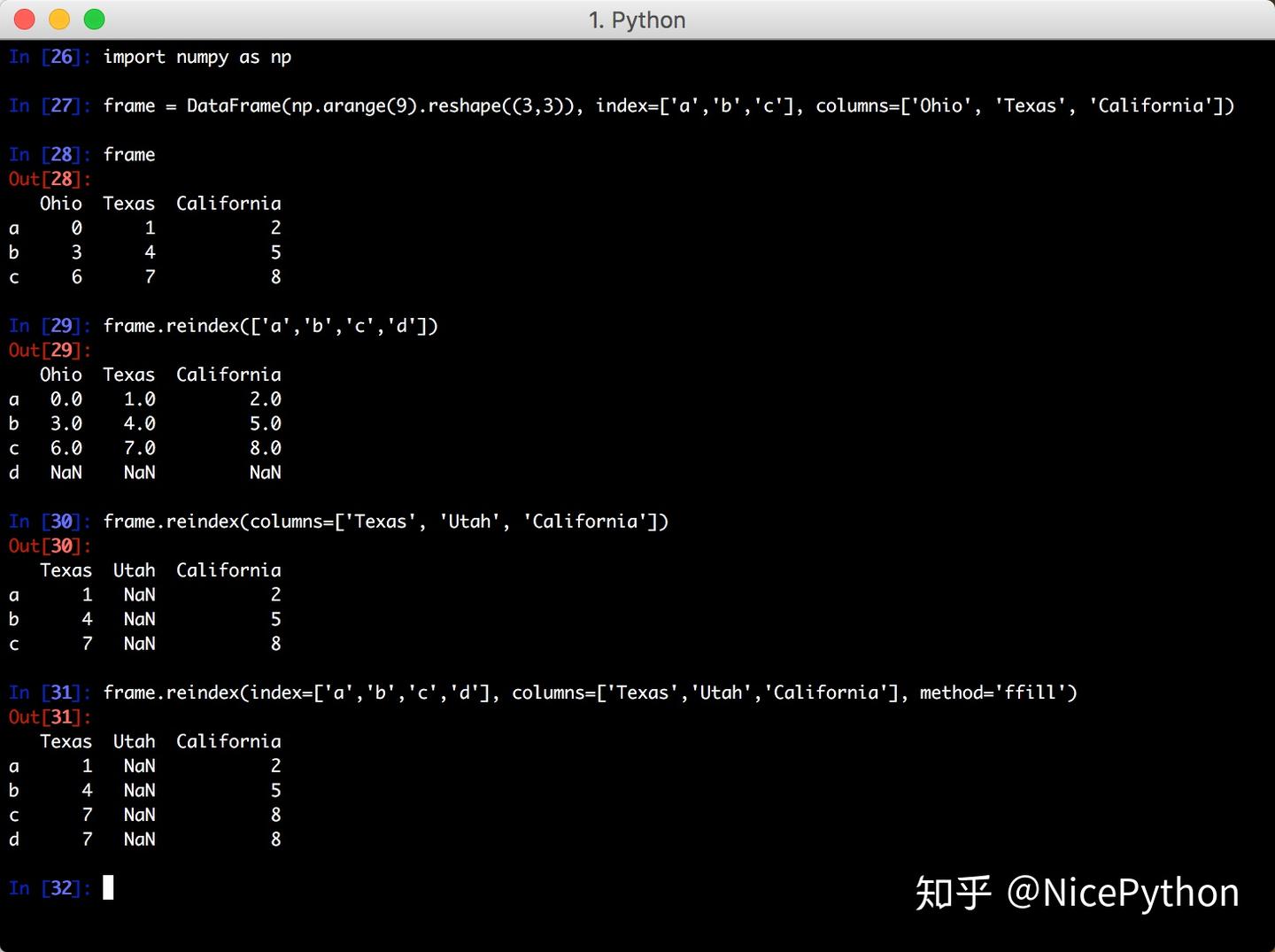 利用python进行数据分析8 Pandas基础 Series和dataframe的基本操作 知乎