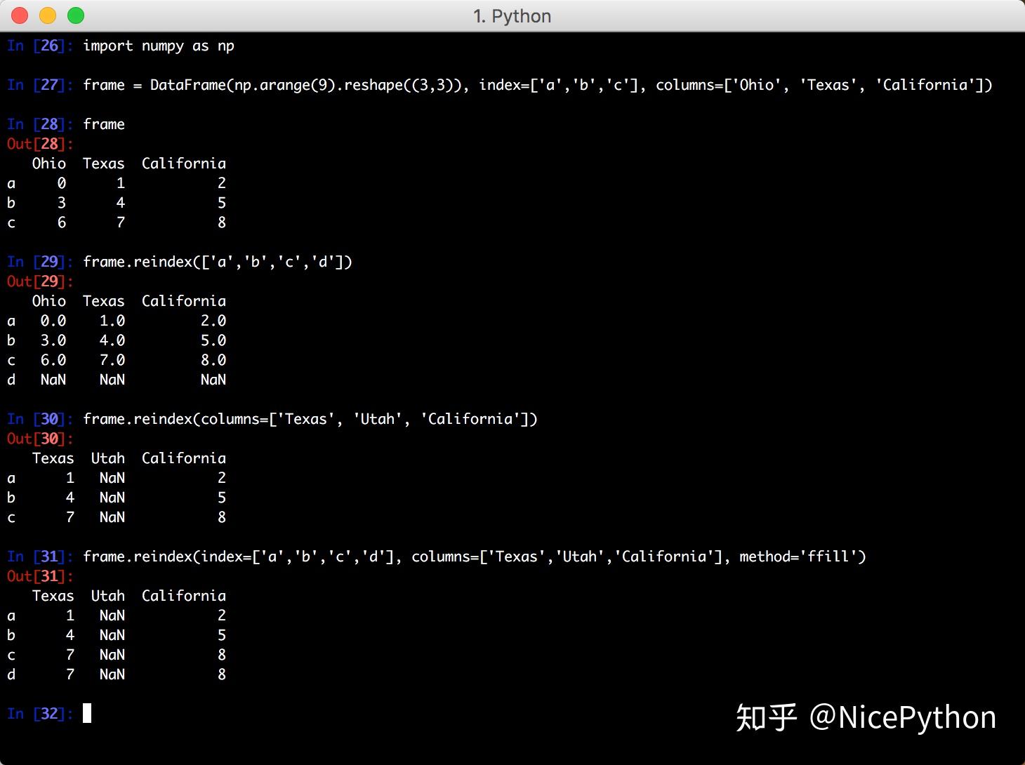 利用python进行数据分析8 Pandas基础 Series和dataframe的基本操作 知乎
