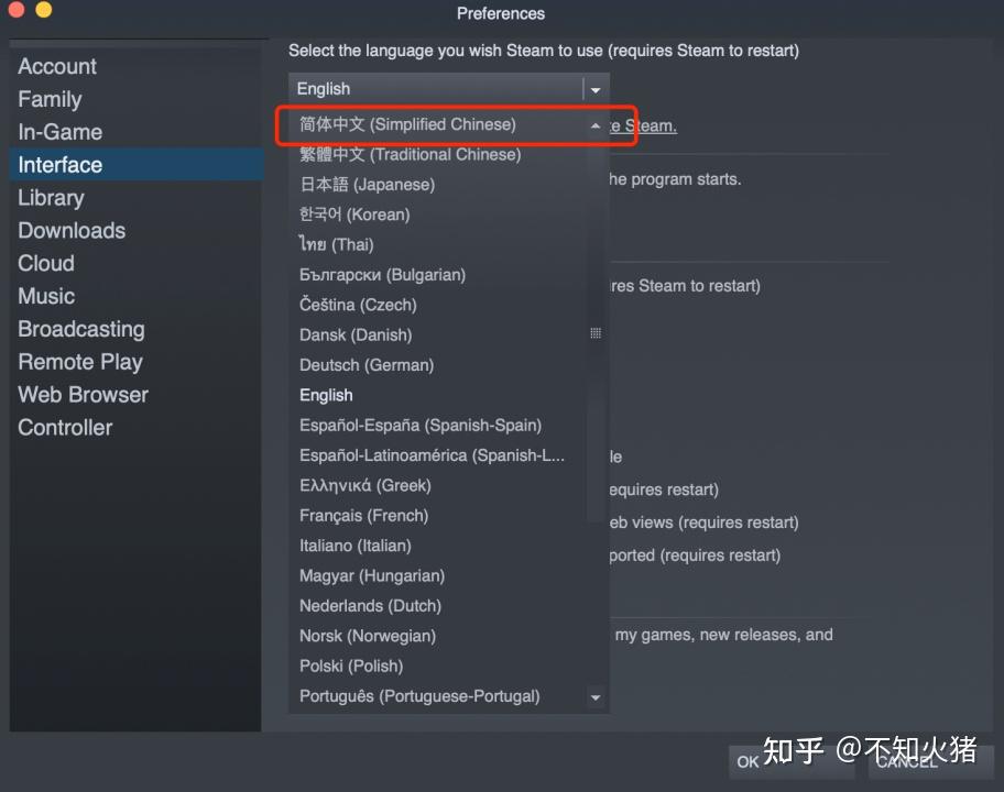 最新如何把Mac版 Steam游戏平台改成中文 - 知乎