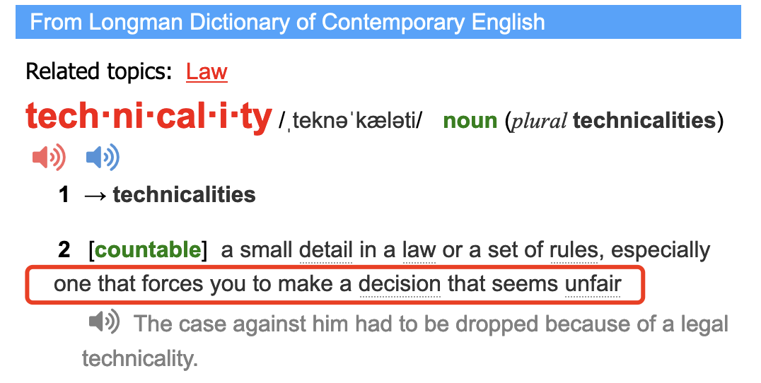 legal technicality 跟 “技术” 有啥关系？ 三个看似相关但意思却有点捉摸不定的衍生词：technical ...