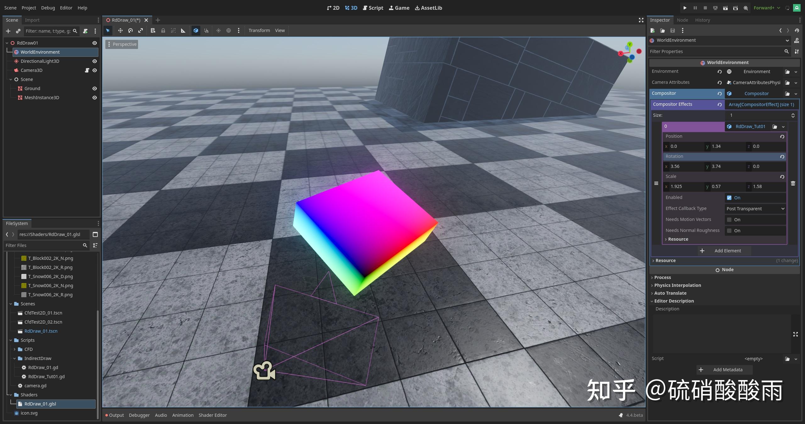 【Godot】使用GDScript直接生成Mesh Draw Command绘制几何体 - 知乎