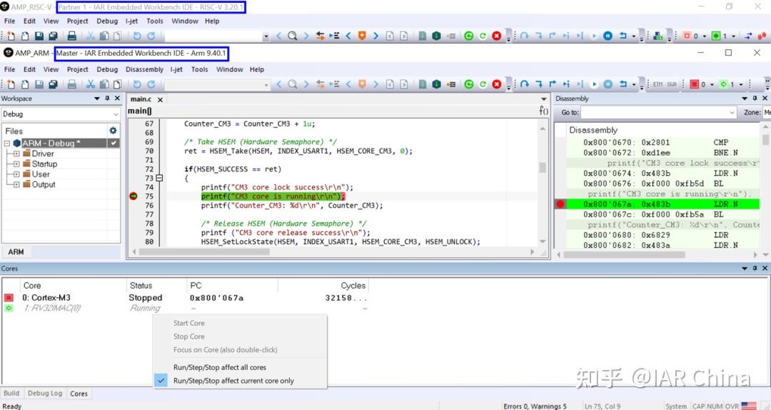 在 IAR Embedded Workbench中进行ARM+RISC-V多核调试 - 知乎