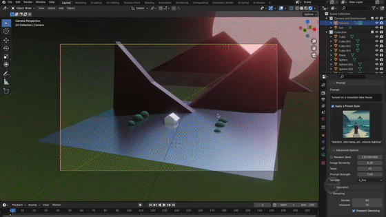 AI又又又搞事了！几秒钟生成？！Blender 渲染用嘴就行？还能生成风格概念图！ - 知乎