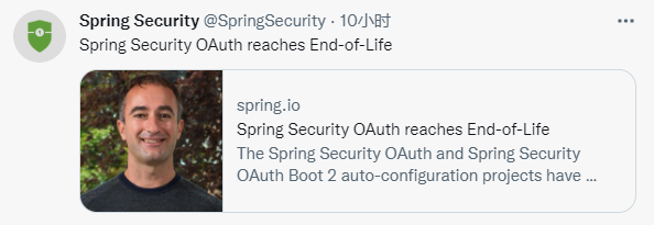 Spring Security OAuth正式终止维护，已从官网下架 - 知乎