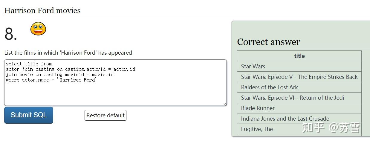 SQLZOO 练习题7（含答案）：More JOIN operations - 知乎