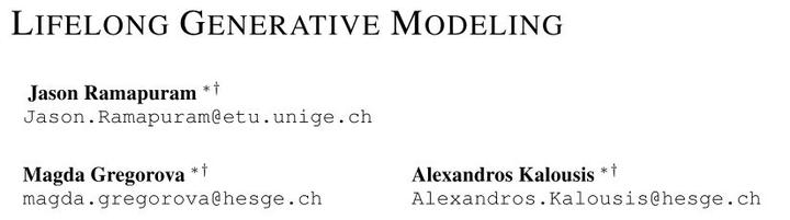 Lifelong Generative Modeling - 知乎