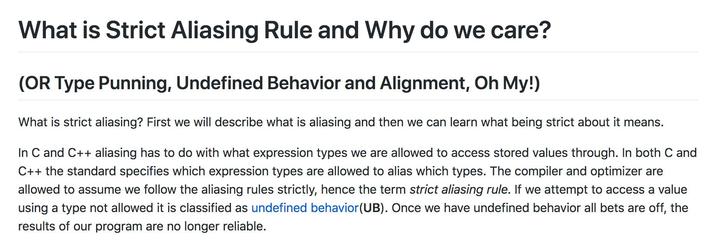 严格别名（Strict Aliasing）规则是什么，编译器为什么不做我想做的事？ - 知乎
