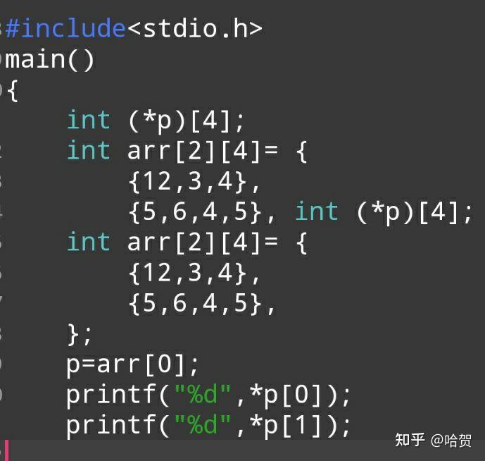 C语言指针int(*p)[4]如何理解？ - 知乎