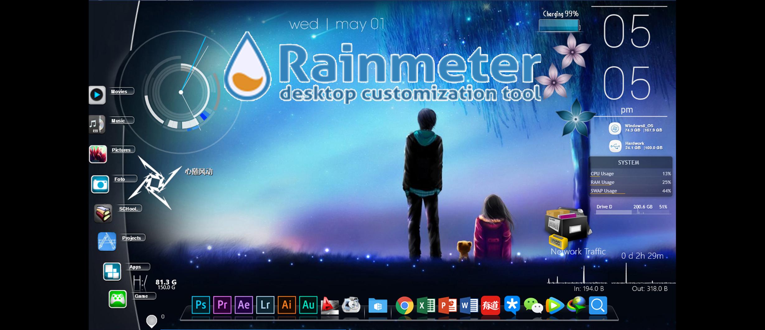 桌面美化：Rainmeter - 知乎