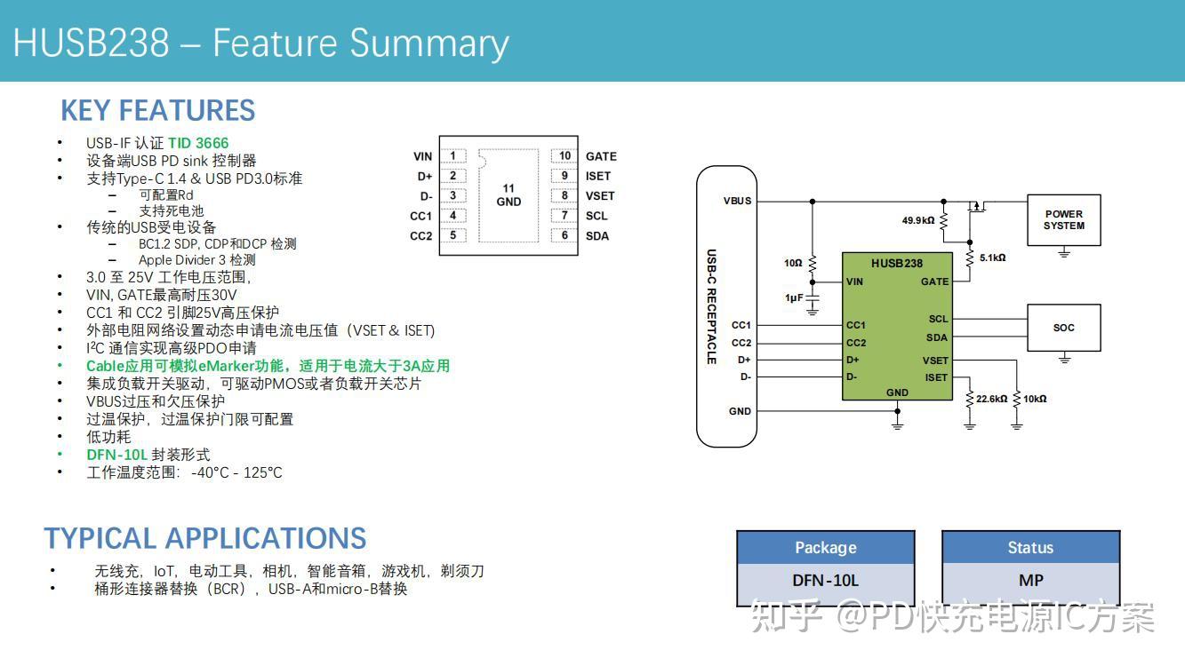 HUSB238运用大全：作用在于从USB PD/QC协议的充电头诱骗出5V 9V 12V 15V 18V 20V电压给各种电子产品供电或电池充电；效仿苹果不再赠送充电头；此操作可减成本、降风险 ...
