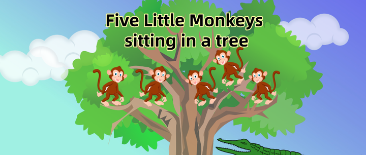 英文绘本精读+手工游戏-Five Little Monkeys sitting in a tree - 知乎
