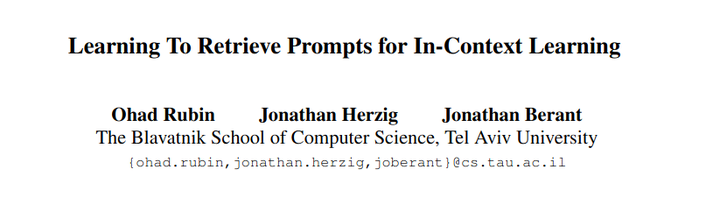 《Learning To Retrieve Prompts for In-Context Learning 》论文阅读 - 知乎