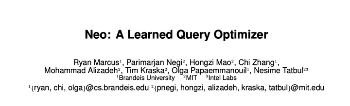 VLDB19 | Neo: A Learned Query Optimizer - 知乎