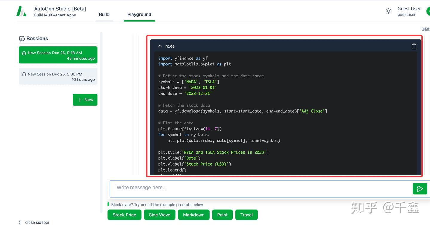 【Agent】AutoGen Studio开源框架-UI层环境安装+详细操作教程（从0到1带跑通智能体AutoGen Studio） - 知乎