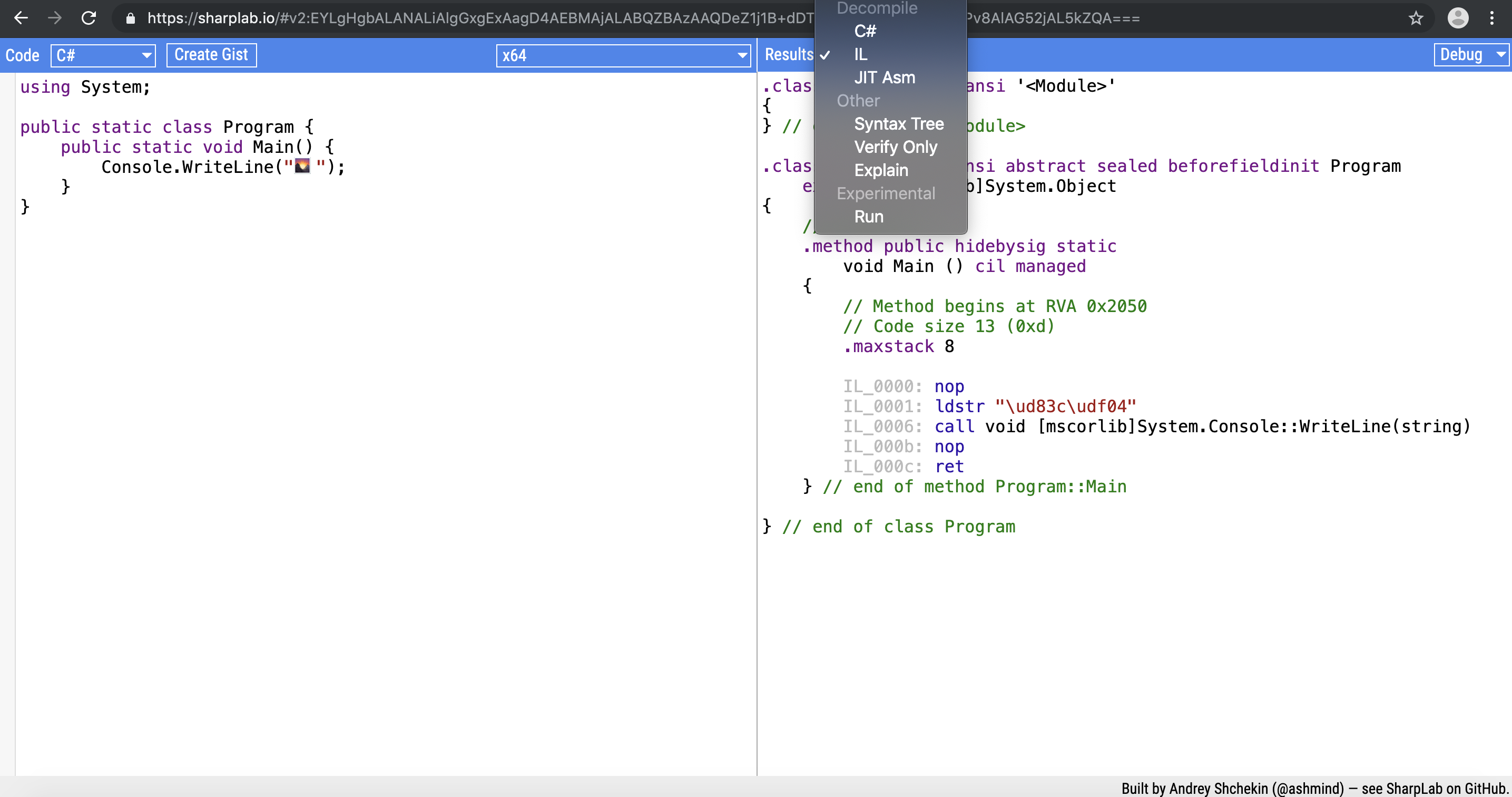 向.net/Unity 程序员推荐一个十分因吹斯听的网站：sharplab.io - 知乎