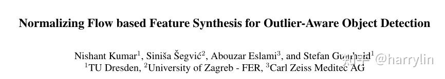Normalizing Flow based Feature Synthesis for Outlier-Aware Object Detection - 知乎