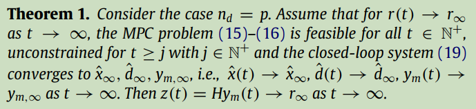 Linear offset-free model predictive control - 知乎