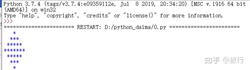 用python打印“菱形”的图案 - 知乎
