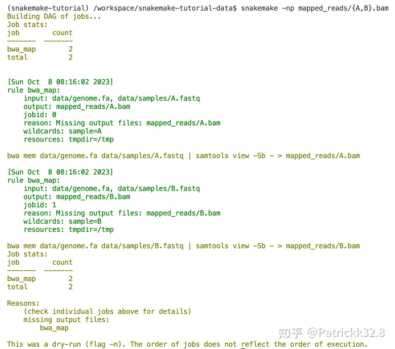 snakemake官网Basic example workflow复现 - 知乎