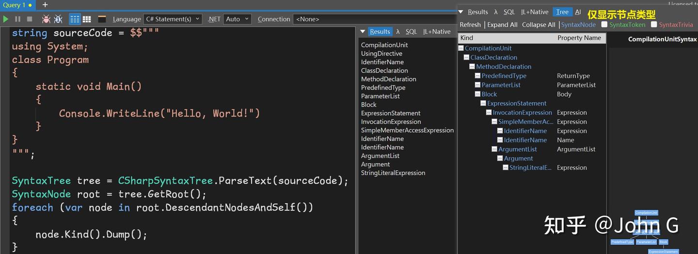 【Roslyn学习笔记-02】认识SyntaxTree(上) - 知乎