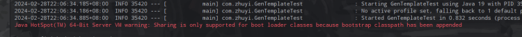 Java HotSpot(TM) 64-Bit Server VM warning: Sharing is only supported for boot loader classes ...