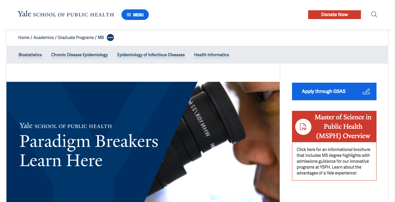 美国研究生项目 | 耶鲁大学 - 公共卫生硕士 Yale University - Master of Public Health (MPH ...