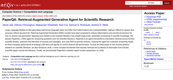 RAG实践：PaperQA用于科学文献检索问答！ - 知乎