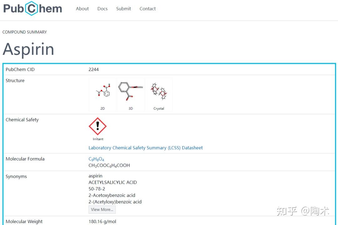 小分子实用信息查询网站有哪些？——陶术化合物库 - 知乎