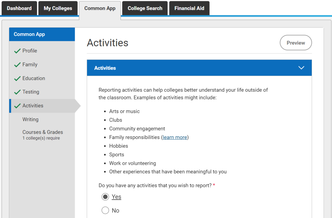手把手教你填写美本申请系统Common Application（2024Fall） - 知乎