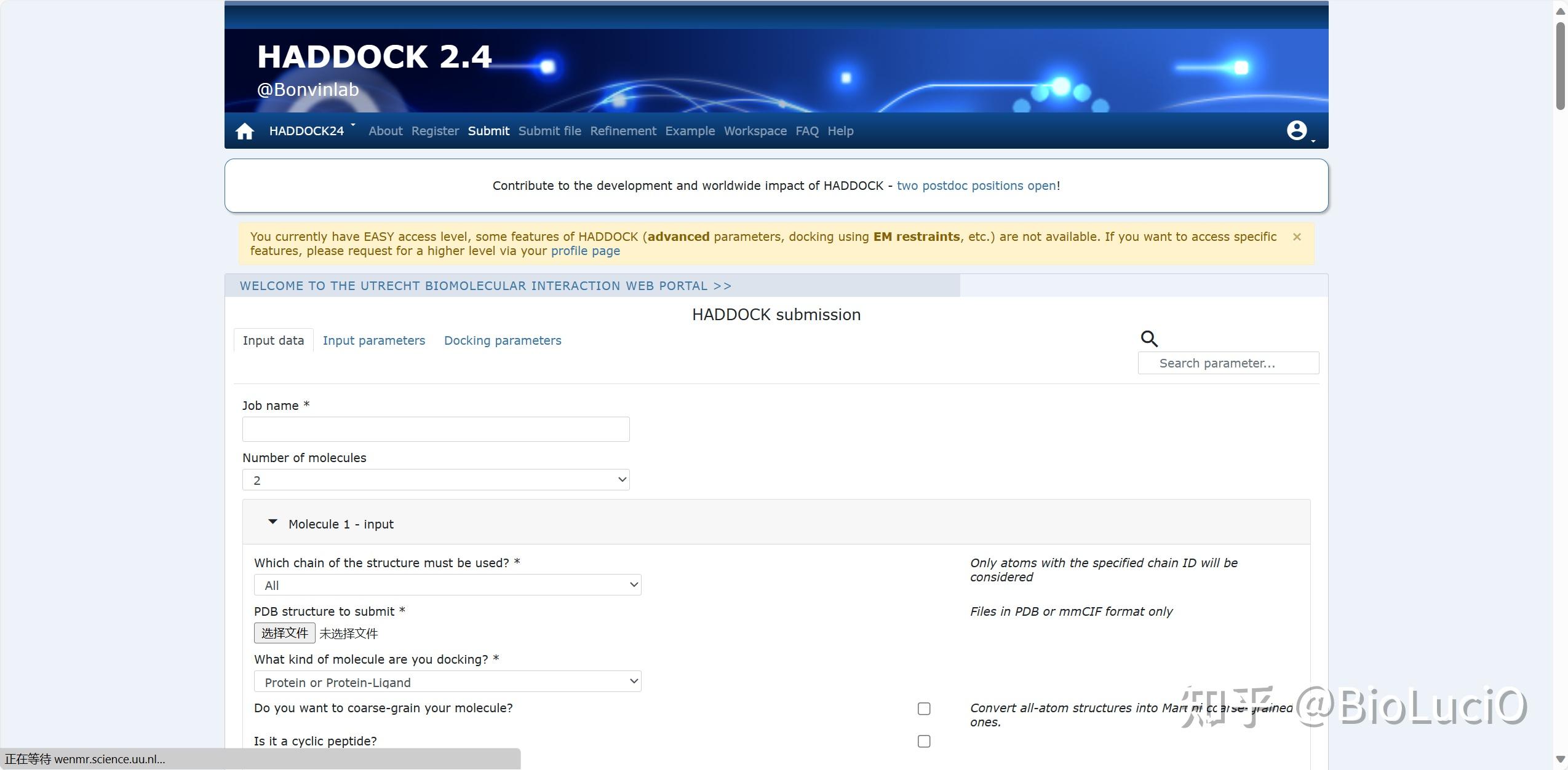 HADDOCK分子对接 - 知乎
