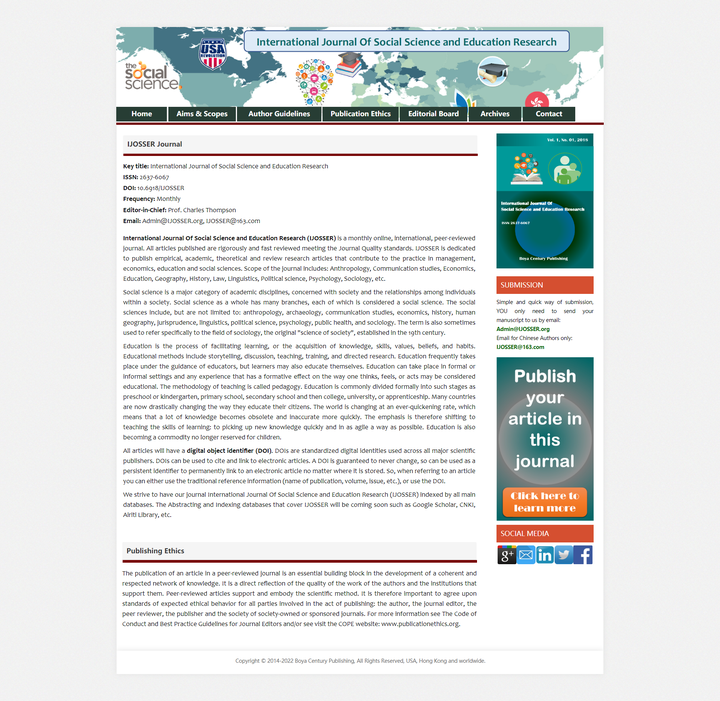 International Journal Of Social Science And Education Research international-journal-of-social-science-and-education-research