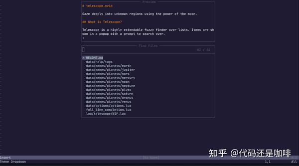 Vim/Neovim 全文检索插件 -- telescope.nvim - 知乎