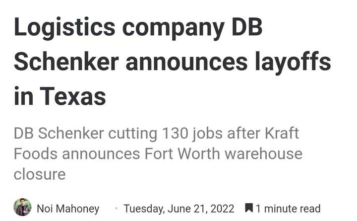 物流巨头 DB Schenker 宣布裁员！| 壹航运 - 知乎