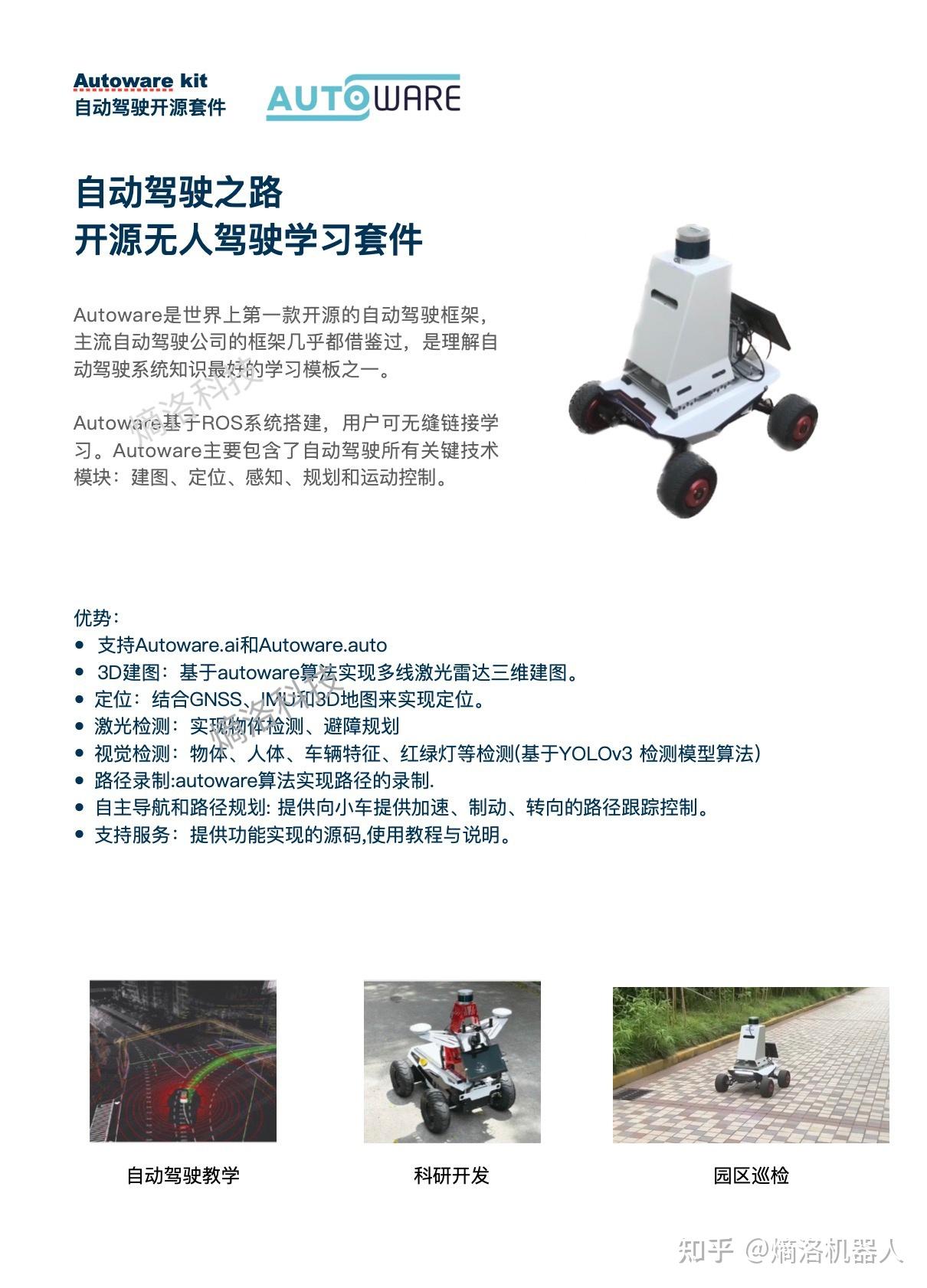 Autoware 自动驾驶套件 - 知乎
