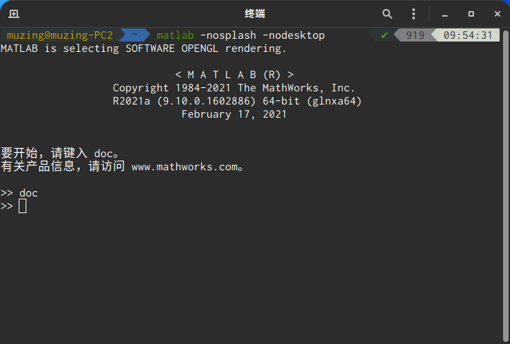 linux-matlab