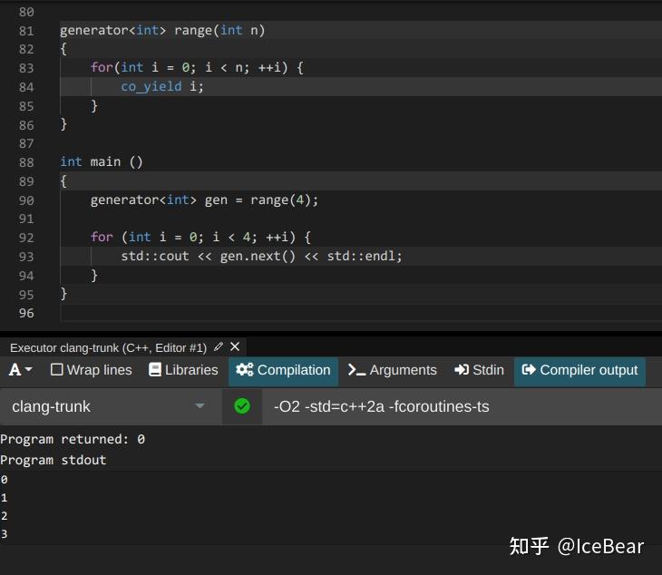 C++ coroutine generator 实现笔记 - 知乎
